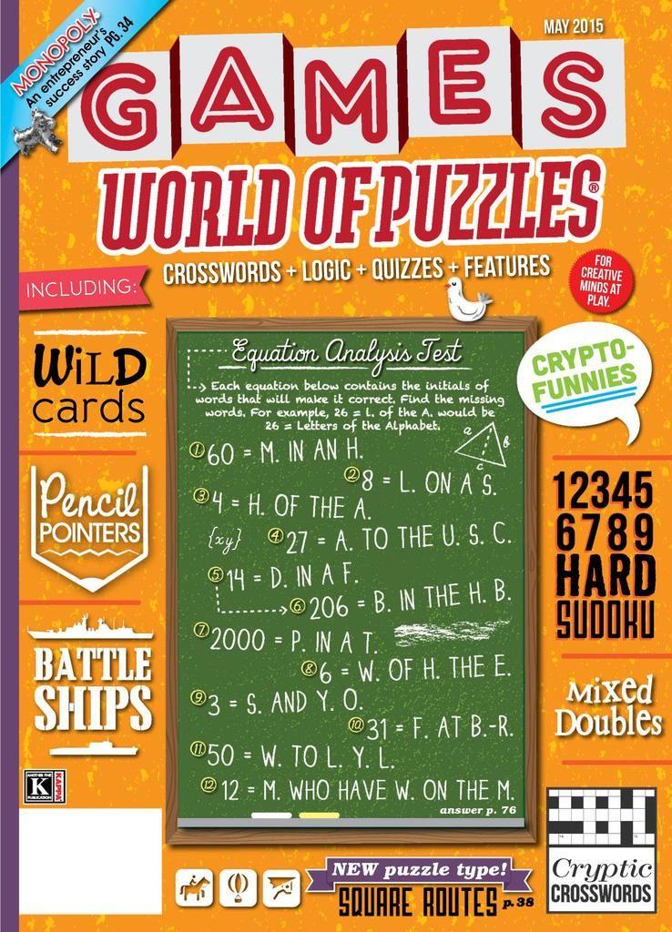 Games World of Puzzles Magazine | TopMags