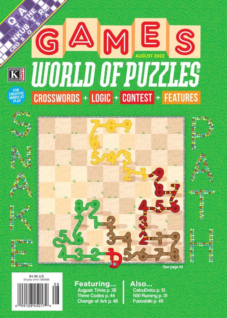 Games World of Puzzles Magazine | TopMags
