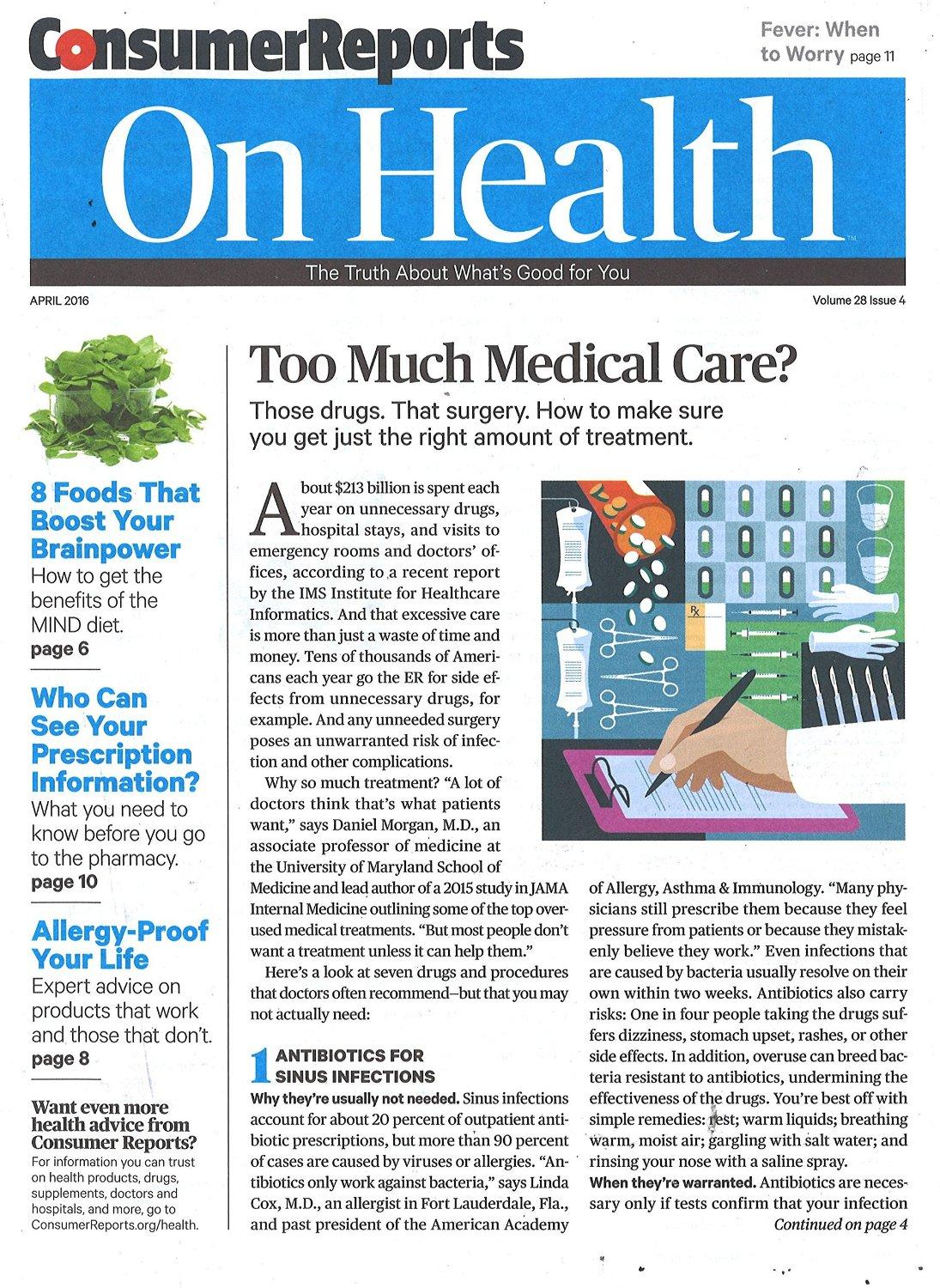 Consumer Reports On Health Magazine | TopMags