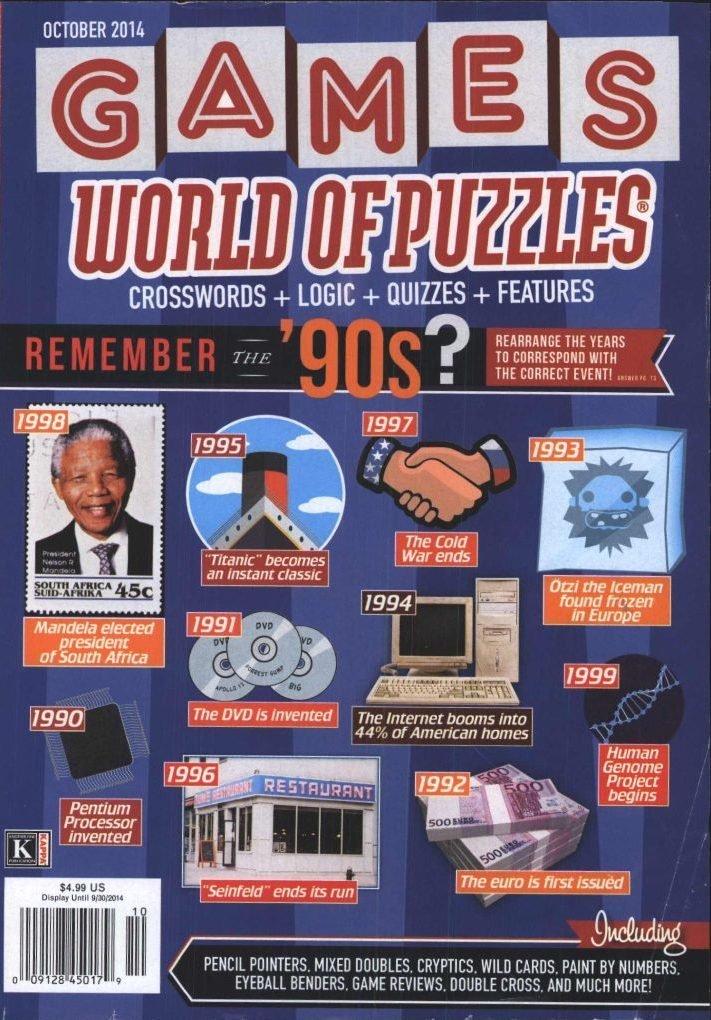 Games World of Puzzles Magazine | TopMags