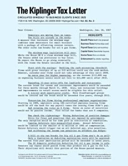 Kiplinger's Tax Letter Magazine | TopMags